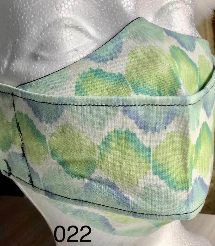 Origami White with Green and Blue Waves Pattern - Made By Mamma Creations