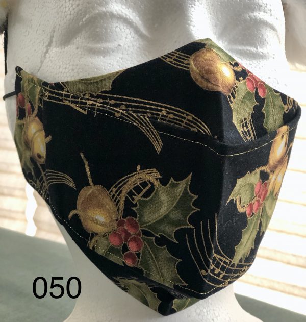 Origami Black with Gold Jingle Bells and Mistletoe Pattern - Made By ...