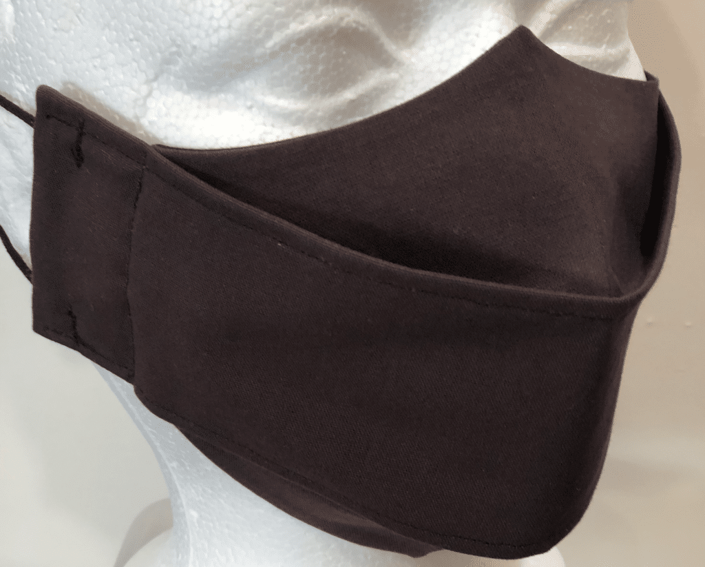 Chocolate Brown Solid Mask - Made By Mamma Creations